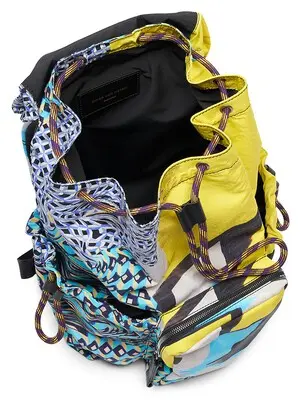 Dries Van Noten Abstract Print Canvas Backpack