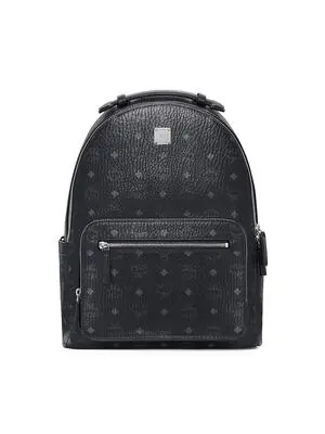 Mcm Men's Stark Visetos Backpack - Black Cognac