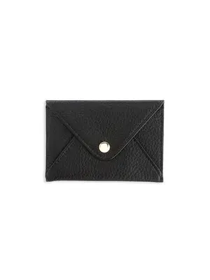 ROYCE NEW YORK Leather Envelope Style Business Card Holder - Black