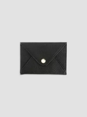 ROYCE NEW YORK Leather Envelope Style Business Card Holder Black