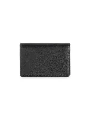 ROYCE NEW YORK Leather Business Card Holder - Black