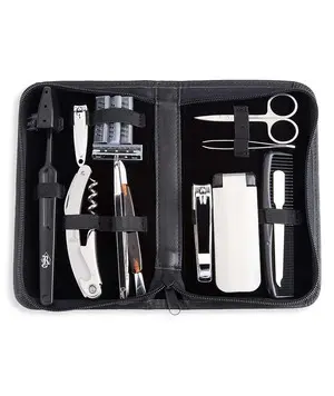 ROYCE NEW YORK Travel Grooming Necessities Kit - Tan