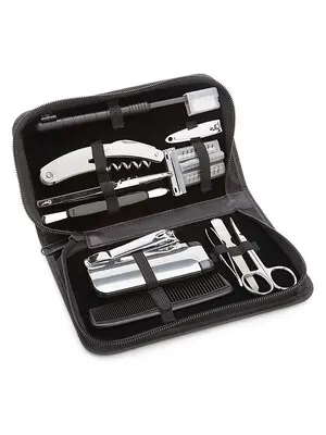 ROYCE NEW YORK Travel Grooming Necessities Kit - Tan