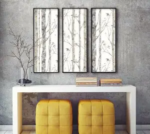 ROOMMATES Birch Trees-white/brown Wall Decals
