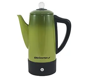 ELITE Gourmet Stainless Steel 12-cup Percolator - Silver