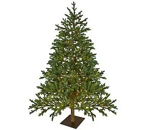 NORTHLIGHT 6.5' Full North Pine Faux Tree Cle Ar Led Lights - One-color