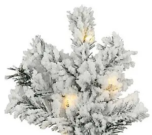VICKERMAN 6.5' Flocked Alaskan Tree By