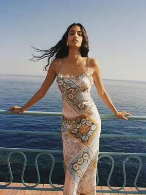 REFORMATION Aribella Silk Dress L'isola Di Capri