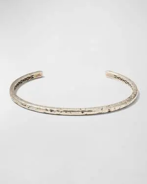 John Varvatos Distressed Sterling Cuff Bracelet - Silver