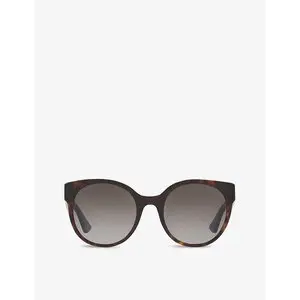 Gucci Round-frame Acetate Sunglasses - Brown