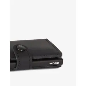 SECRID Miniwallet Leather And Aluminium Wallet - Black