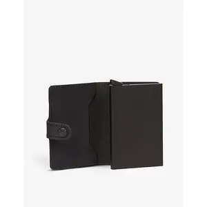 SECRID Miniwallet Leather And Aluminium Wallet - Black