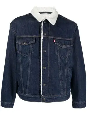 LEVI'S Shearling-lined Denim Jacket - Blue