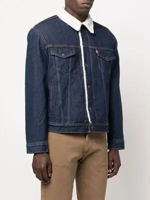 LEVI'S Shearling-lined Denim Jacket - Blue