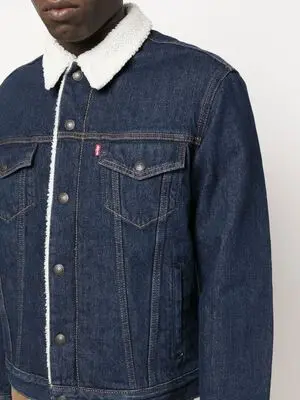 LEVI'S Shearling-lined Denim Jacket - Blue