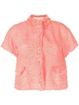 Shiatzy Chen Bead-embellished Tweed Jacket - Pink