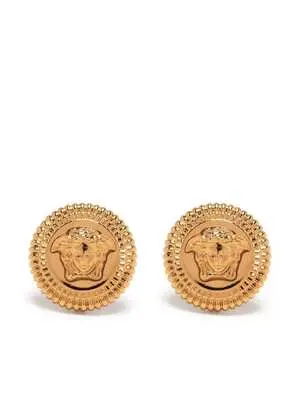 Versace Medusa Plaque Earrings - Gold