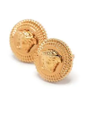 Versace Medusa Plaque Earrings - Gold