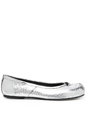 MAISON MARGIELA Tabi Mirror-effect Ballerina Shoes - Silver
