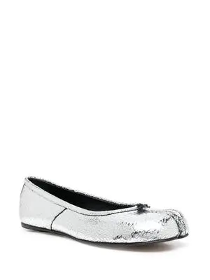 MAISON MARGIELA Tabi Mirror-effect Ballerina Shoes - Silver