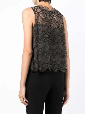 Shiatzy Chen Lace-overlay Sleeveless Blouse
