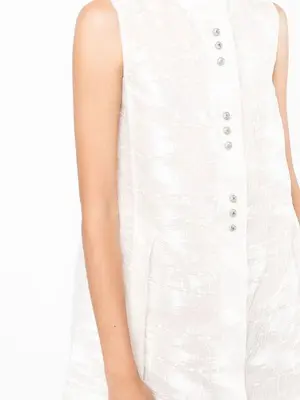 Shiatzy Chen Crystal-embellished Button-detail Blouse