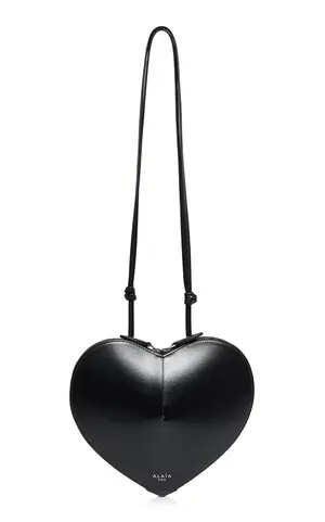 Alaïa Le Coeur Leather Crossbody Bag - Black