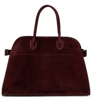 THE ROW Margaux 15 Suede Tote Red