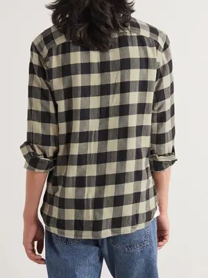 Ralph Lauren Matlock Checked Cotton And Linen-blend Twill Shirt