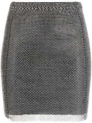 SANTA BRANDS Rhinetone-embellihed Mini Kirt Black