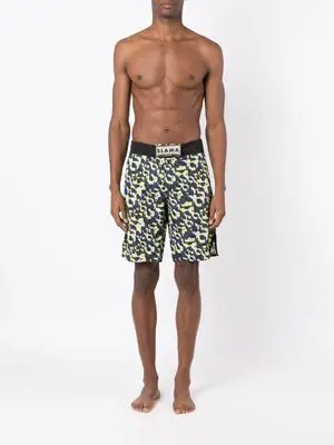 AMIR SLAMA Geometric-print Bermuda Shorts