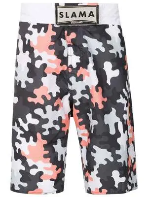 AMIR SLAMA Camouflage Print Bermuda Shorts - Multicolour