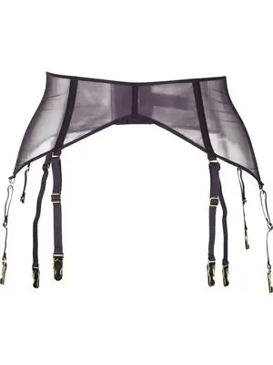 MAISON CLOSE Sheer Garter Belt - Purple