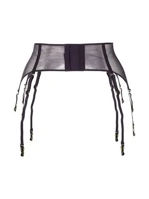 MAISON CLOSE Sheer Garter Belt - Purple