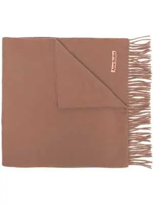 Acne Studios Fringed Wool Scarf - Brown