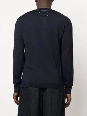 MAISON MARGIELA Work-in-progress Wool Jumper - Blue