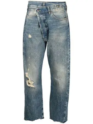 R13 Cropped Distressed Jeans
