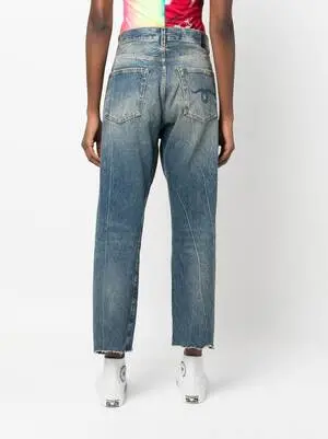 R13 Cropped Distressed Jeans