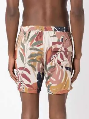AMIR SLAMA Leaf-print Swim Shorts