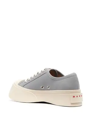 Marni Pablo Leather Flatform Sneakers - Grey