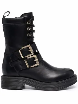 Women's Combat Boots with Buckles