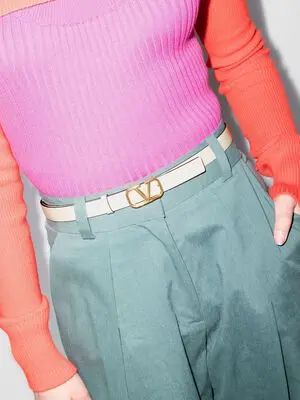 Valentino Garavani 20mm Vlogo Signature Reversible Belt - Neutrals