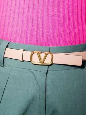 Valentino Garavani 20mm Vlogo Signature Reversible Belt - Neutrals