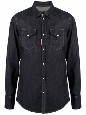 Dsquared2 Dark-wash Denim Shirt - Blue