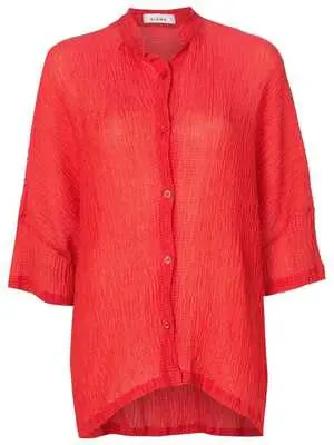 AMIR SLAMA Crinkled-finish Silk Shirt