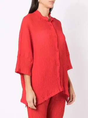 AMIR SLAMA Crinkled-finish Silk Shirt