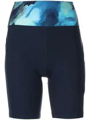 Marchesa Abstract-pattern Cycling Shorts - Blue