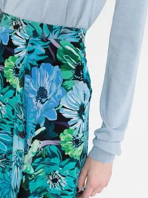 Stella McCartney Floral Silk Midi Skirt