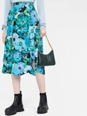Stella McCartney Floral Silk Midi Skirt