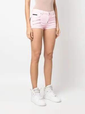 Philipp Plein Denim Hot Pants - Pink
